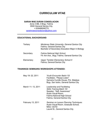 Sample format for appendices & bibliography | DOCX | Secondary ...