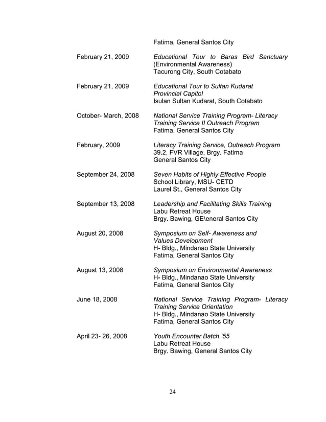 Sample format for appendices & bibliography | DOCX | Secondary Education | Education