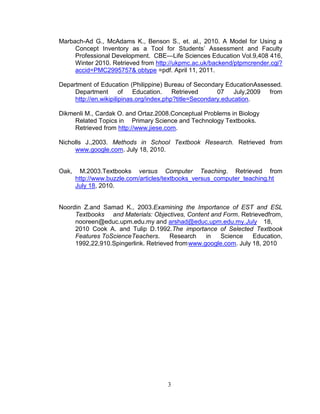 Sample format for appendices & bibliography | DOCX | Secondary ...