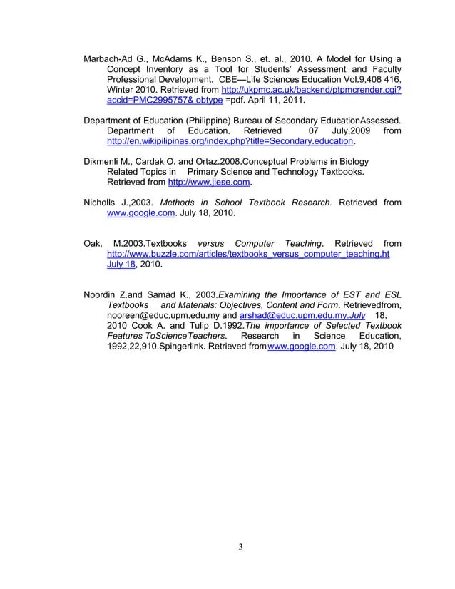 Sample format for appendices & bibliography | DOCX | Secondary ...