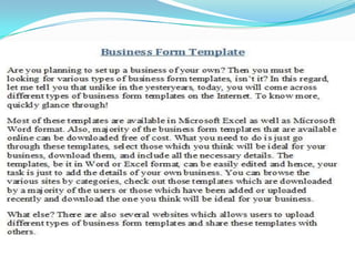Sample forms | PPSX