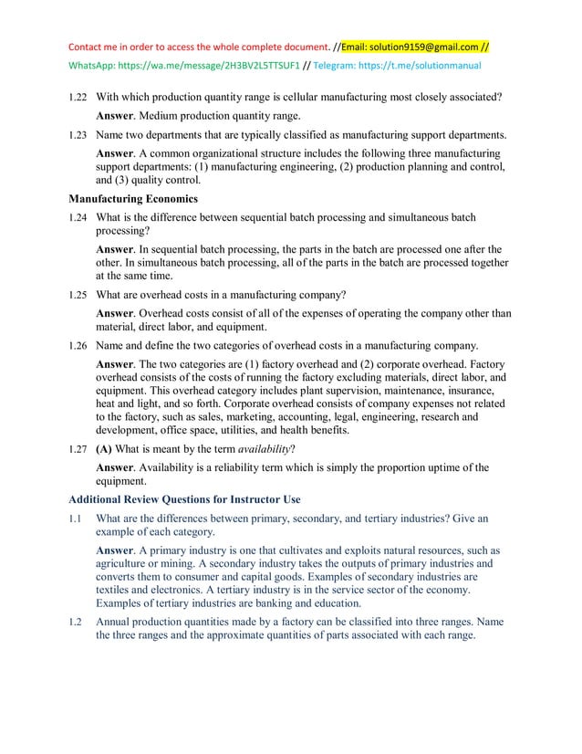 Solution Manual Fundamentals of Modern Manufacturing 7th Edition ...