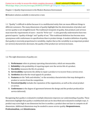 Sample for Solution Manual Introduction to Statistical Quality Control ...