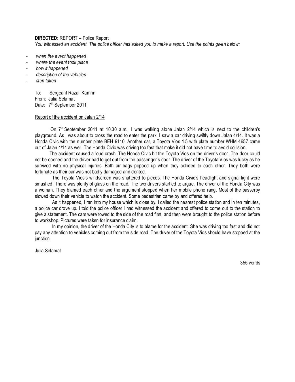 Sample For Spm Directed Writing Sample For Spm Directed Writing