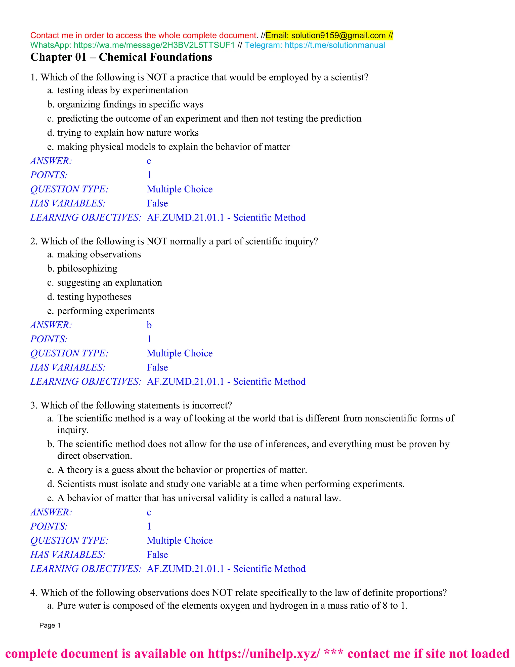 Test Bank Chemistry, An Atoms First Approach 3rd Edition by Zumdahl.pdf