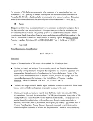 Sample FRAUD EXAMINATION REPORT by Brian Erbis | PDF