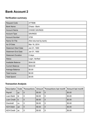 Tenantify Sample Verification Report | PDF | Credit Cards | Personal Debt