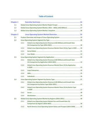 Sample global linux operating system market report 2021 | PDF