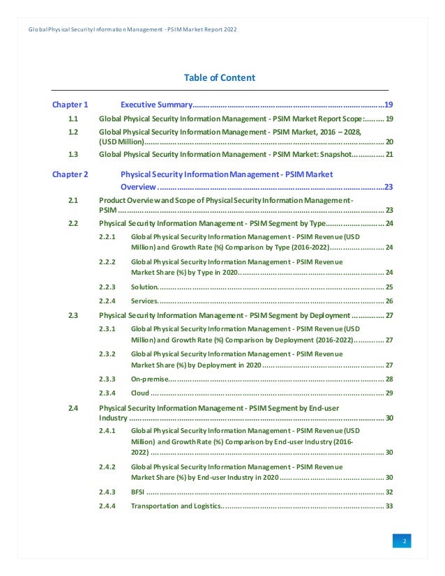 Sample Global Physical Security Information Management - PSIM Market ...