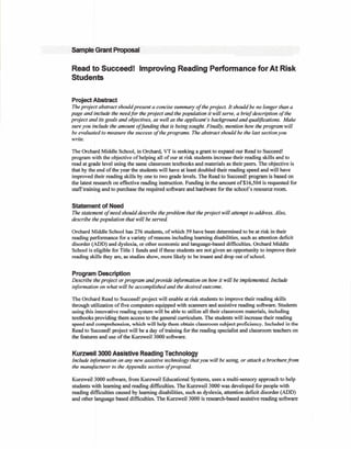 Sample grant proposal | PDF