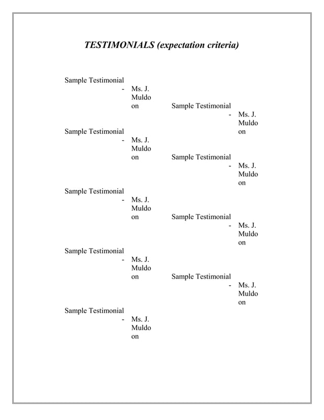 Sample Seminar Handout | DOC
