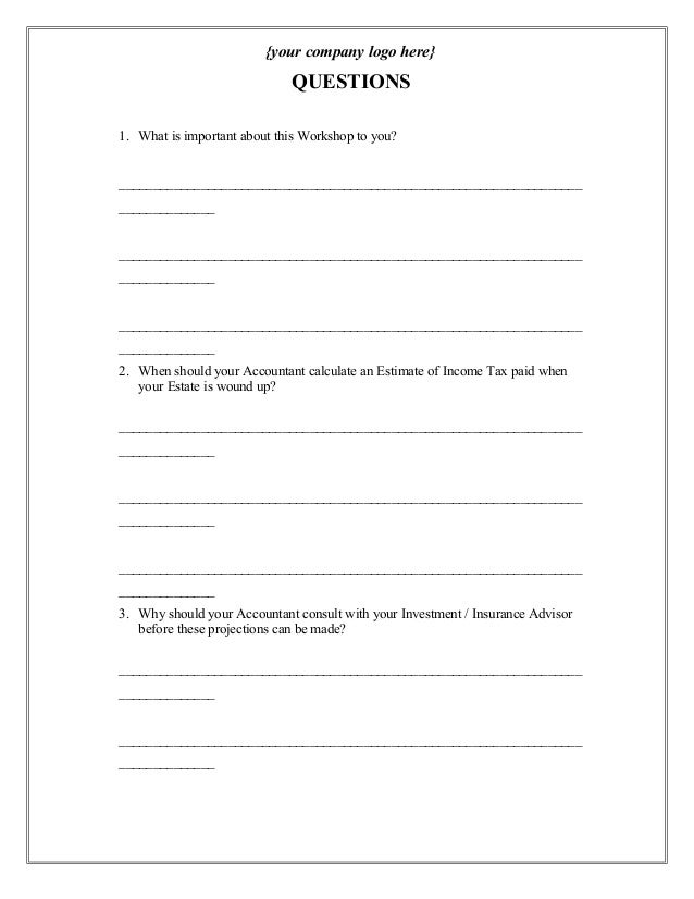 Sample Seminar Handout