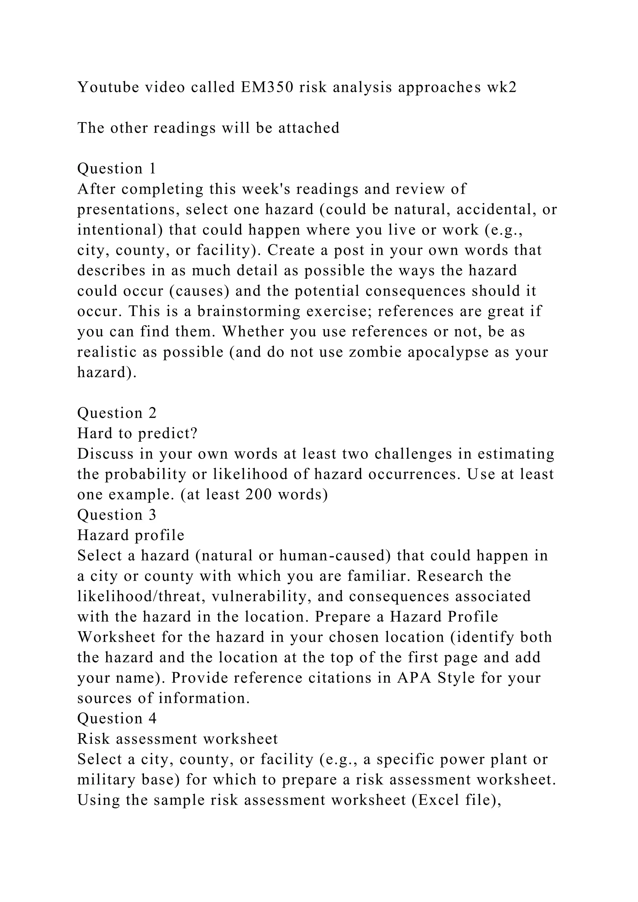 Sample Hazard ProfileHazard Analysis WorksheetHazard _________.docx