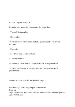 Sample Hazard ProfileHazard Analysis WorksheetHazard _________.docx