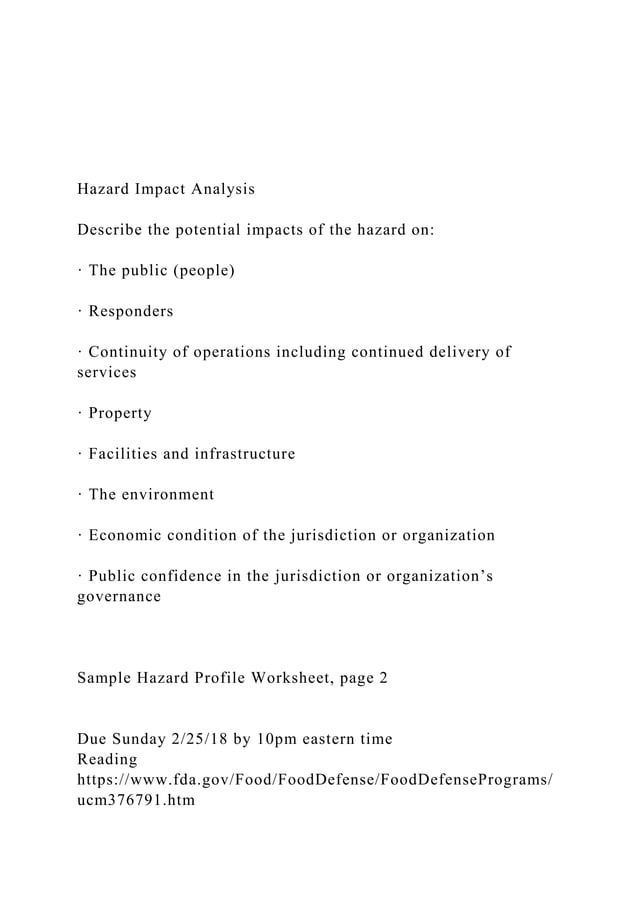 Sample Hazard ProfileHazard Analysis WorksheetHazard _________.docx