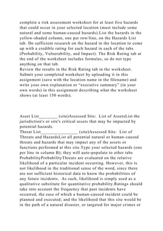 Sample Hazard ProfileHazard Analysis WorksheetHazard _________.docx