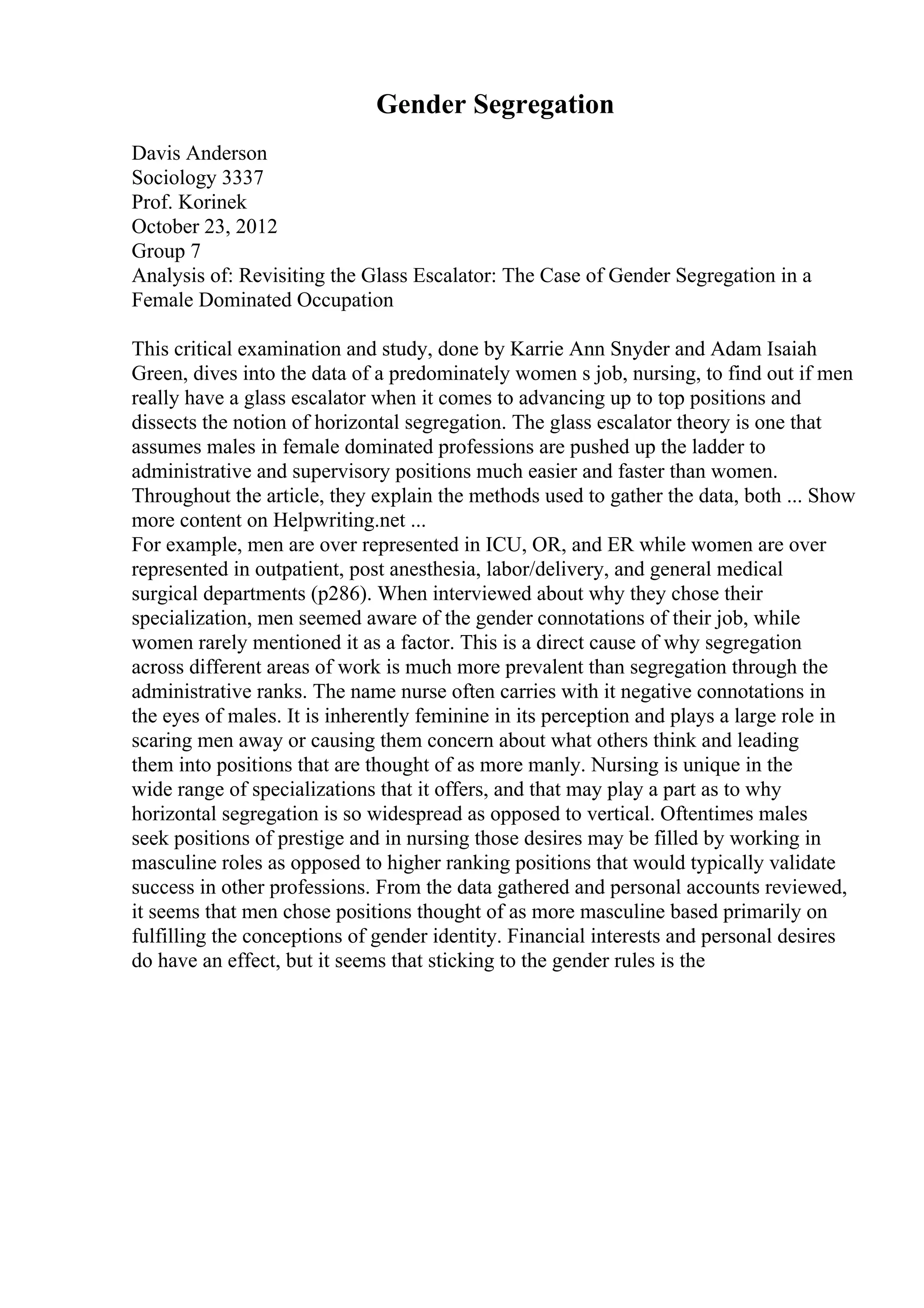 Sample High School Essays | PDF