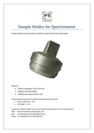 Sample holder for Spectrometer | PDF