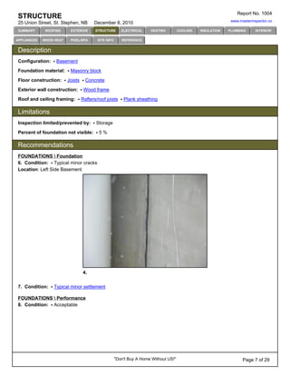 Sample home inspection report | PDF