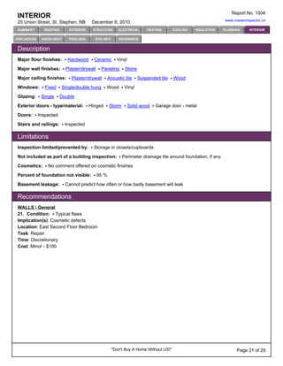 Sample home inspection report | PDF