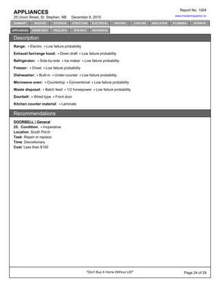 Sample home inspection report | PDF