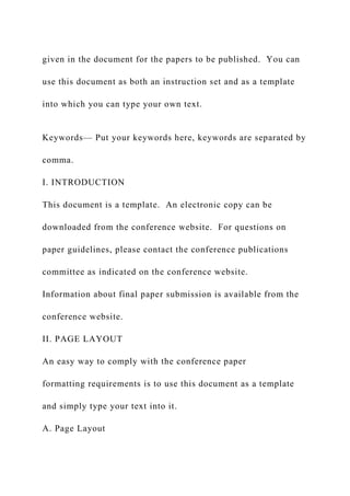 Sample IEEE Paper for A4 Page Size First Author#1, Sec.docx | Desktop ...