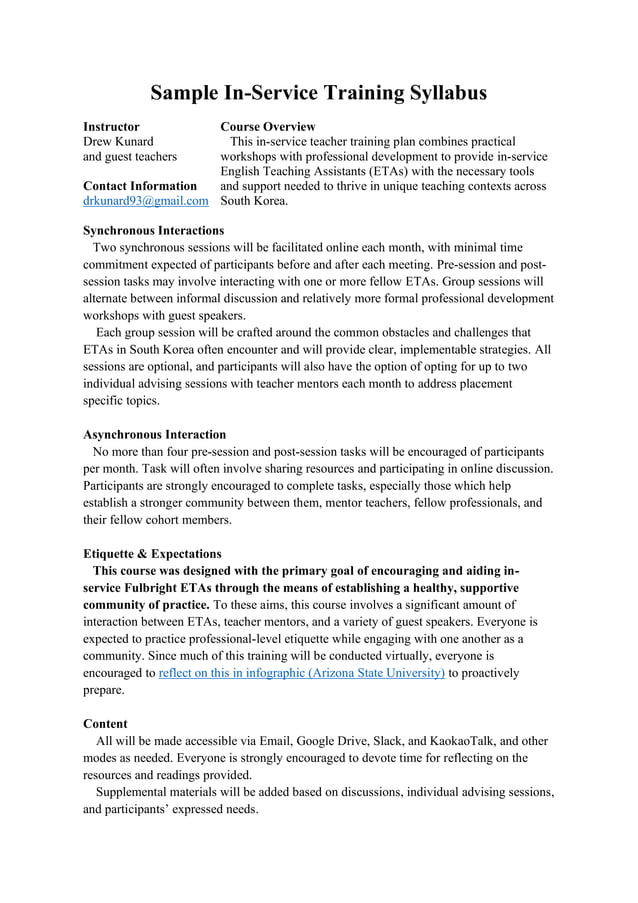 Sample Instructional Framework | PDF