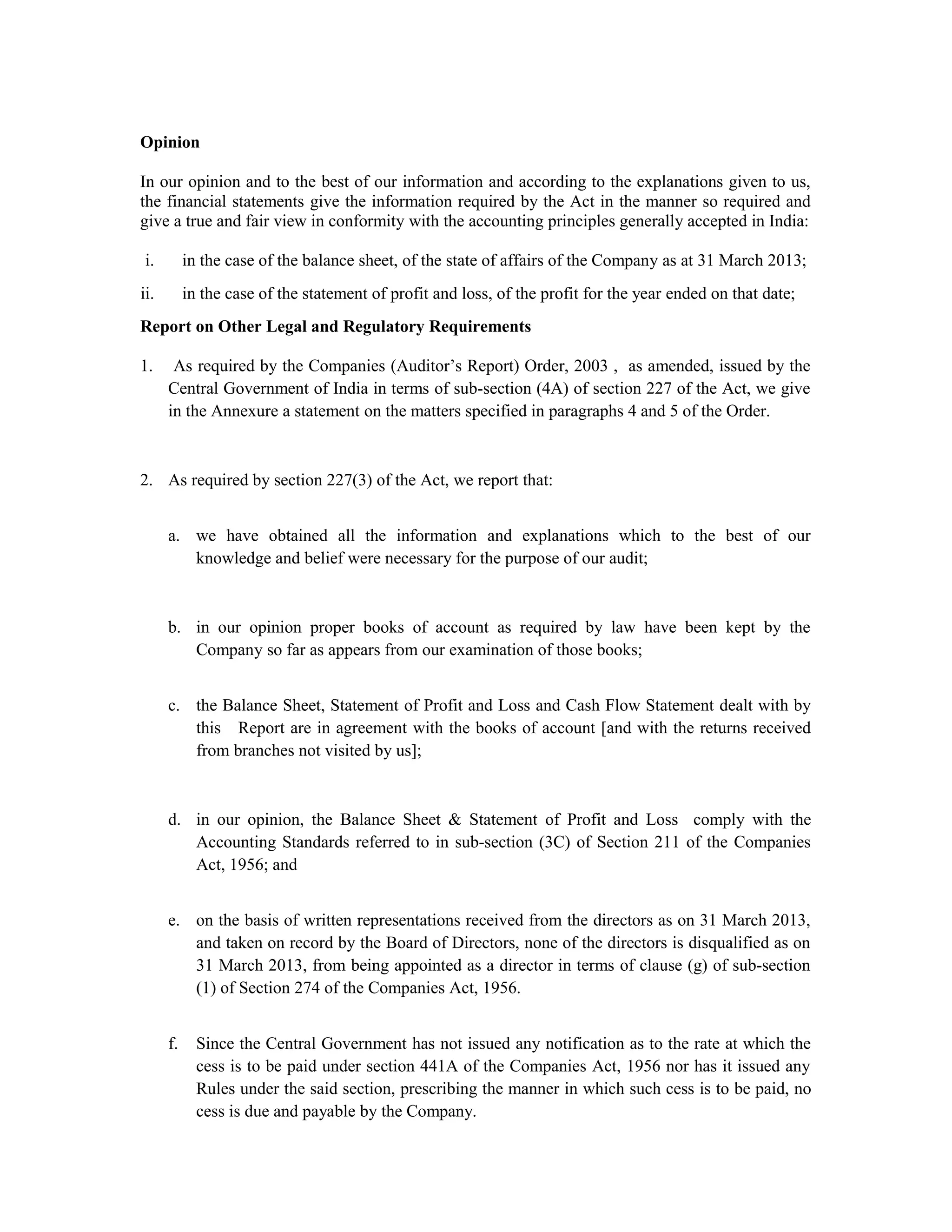 Sample Independent Auditors Report | DOC
