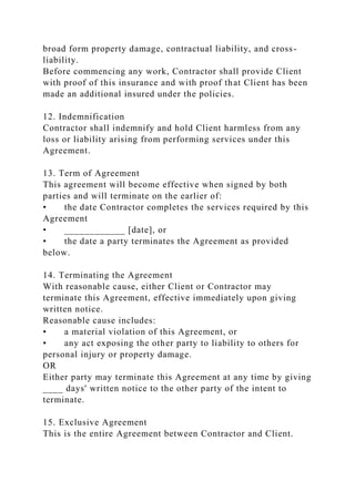 Sample Independent Contractor AgreementThis Agreement is mad.docx