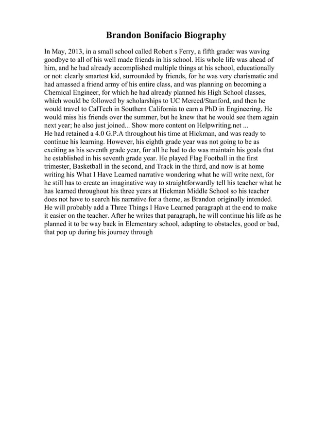 Sample Informative Essay Examples | PDF