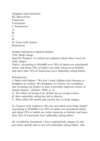 Sample Informative Speech OutlineTitle Culture, Personality, an.docx