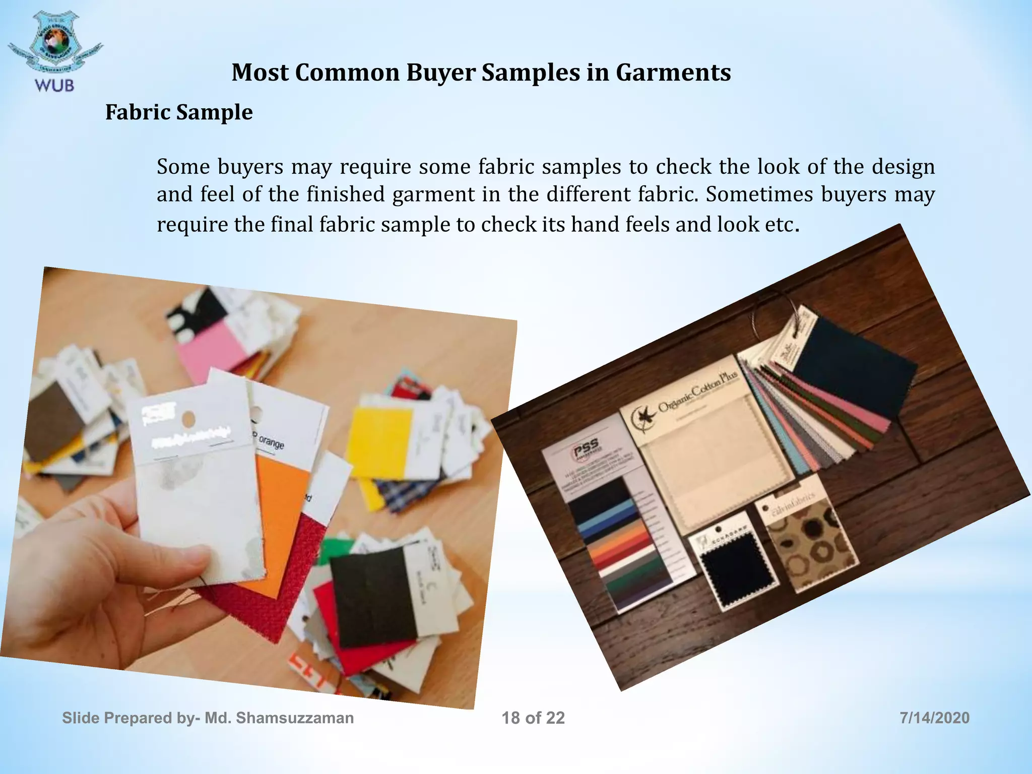 Sample in garment industry | PPTX