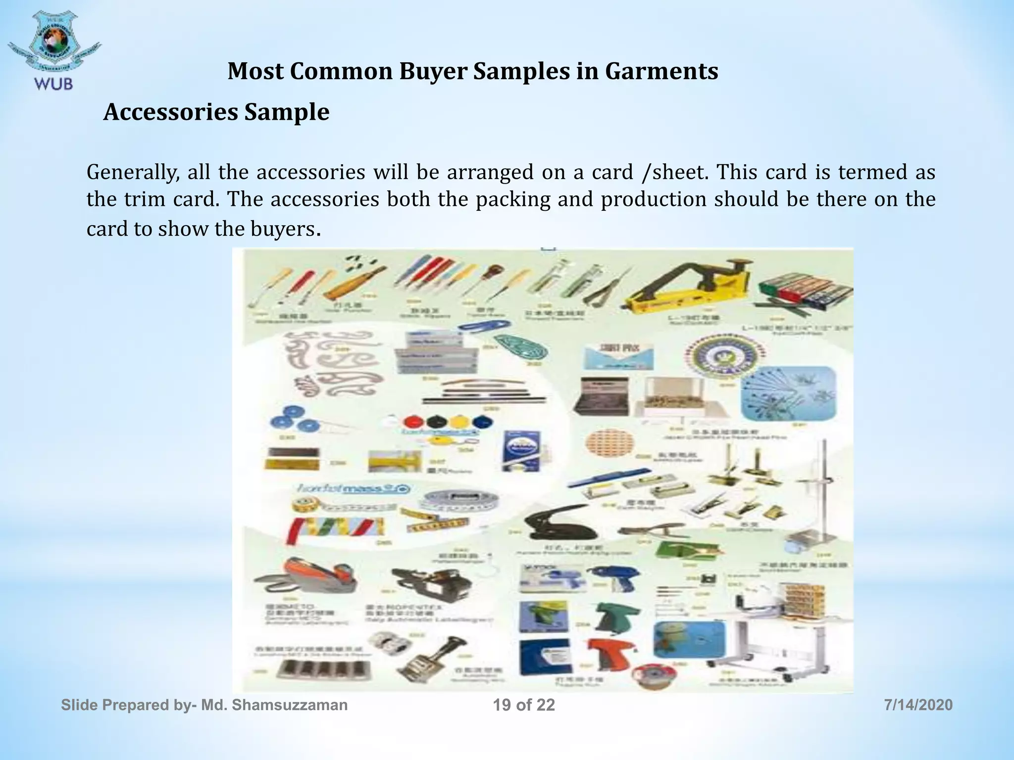 Sample in garment industry | PPTX