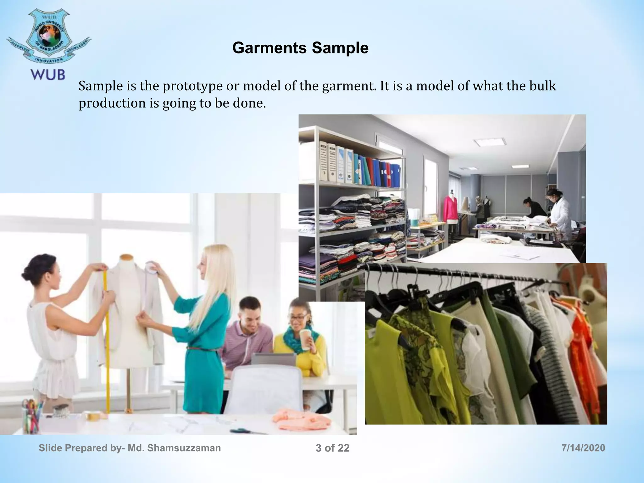 Sample in garment industry | PPTX