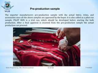 Sample in garment industry | PPTX