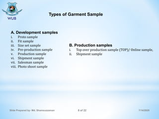 Sample in garment industry | PPTX
