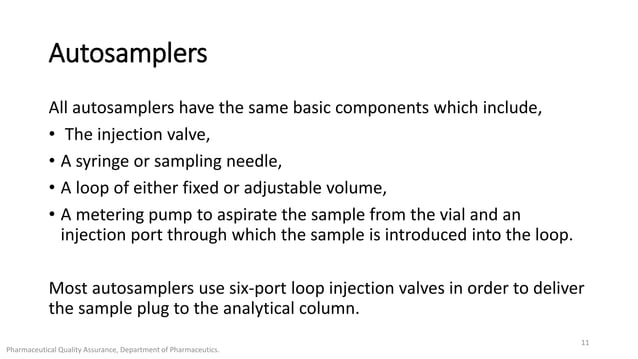 Sample injection system in hplc | PPTX