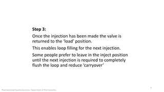Sample injection system in hplc | PPTX
