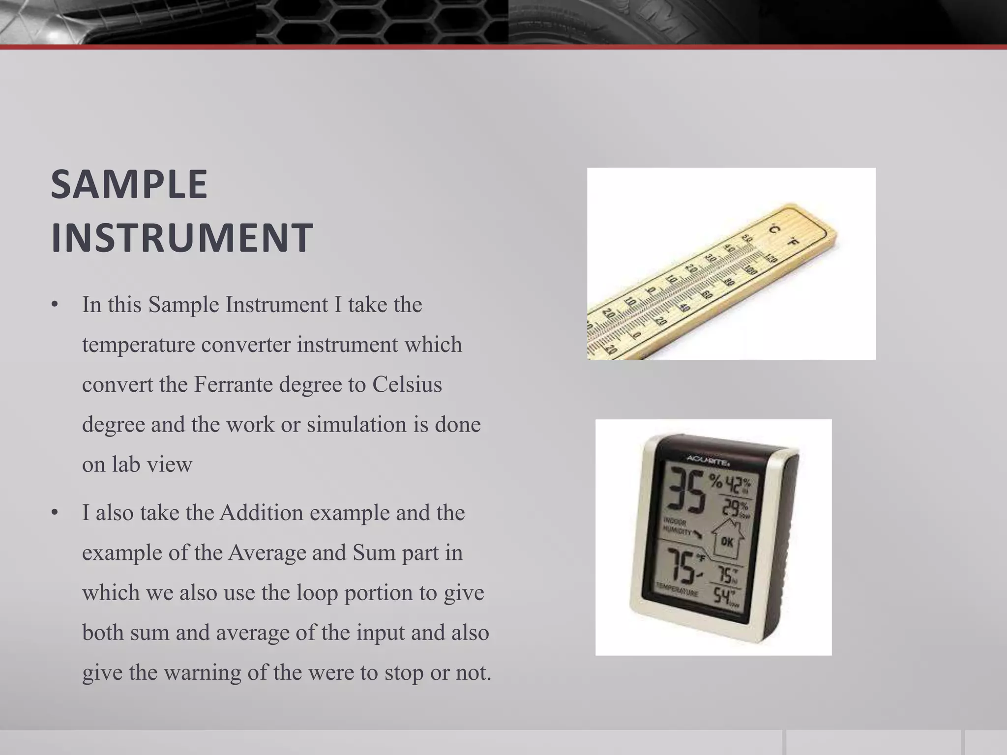 Sample instrument using lab view abhijeet agarwal-1 | PPTX | Computer ...