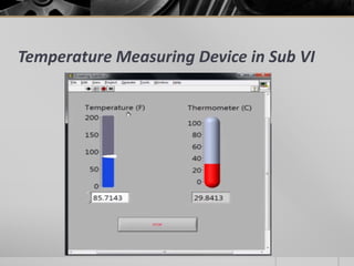Sample instrument using lab view abhijeet agarwal-1 | PPTX | Computer ...
