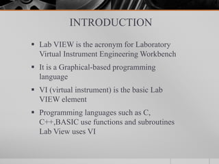 Sample instrument using lab view abhijeet agarwal-1 | PPTX | Computer ...