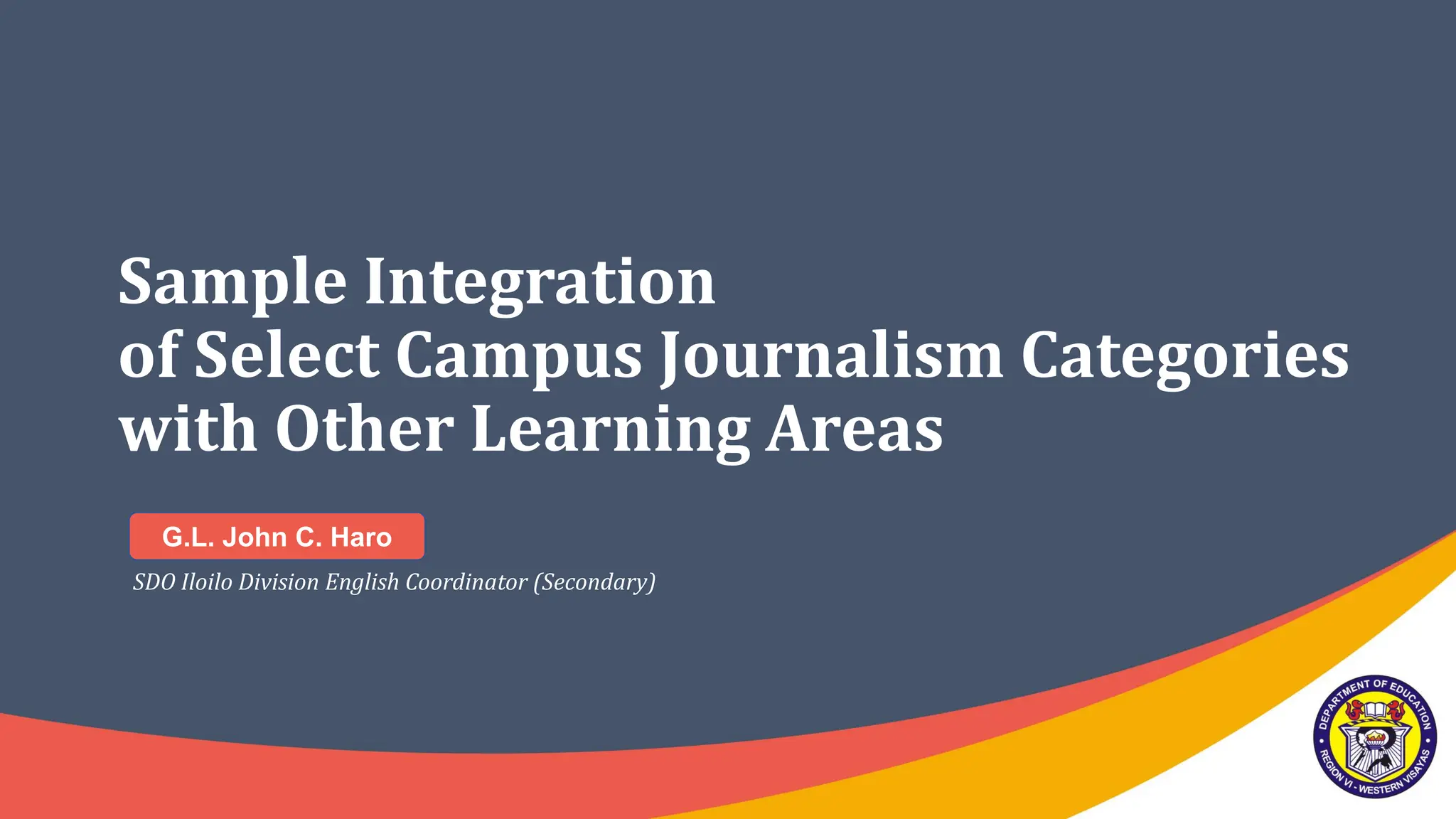 Sample Integration of Select Campus Journalism Categories with Other ...