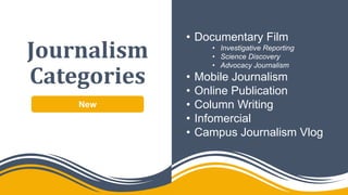 Sample Integration of Select Campus Journalism Categories with Other ...