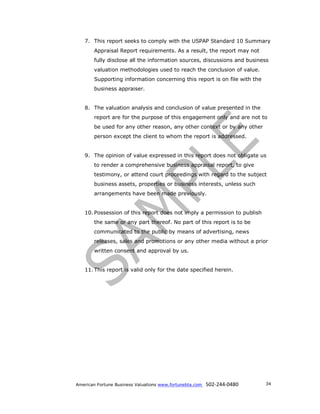 Valuation Report Sample | PDF
