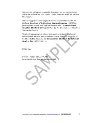 Valuation Report Sample | PDF