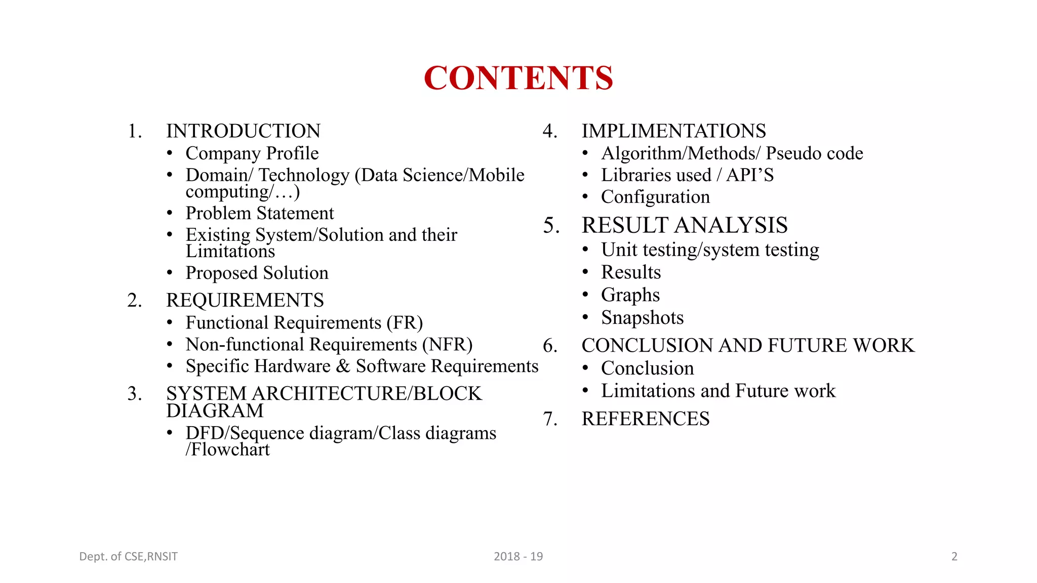 Sample internship presentation ppt | PPTX