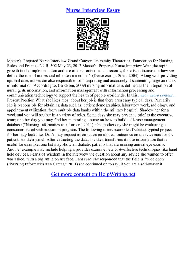 Sample Interview Essays | PDF