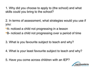 Sample interview experiences and questions | PPT