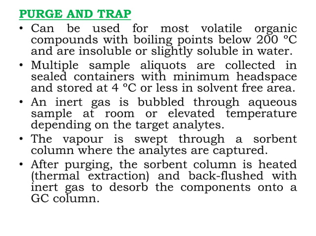 Sample Introduction Techniques In Gas Chromatography Pptx Chemistry Science
