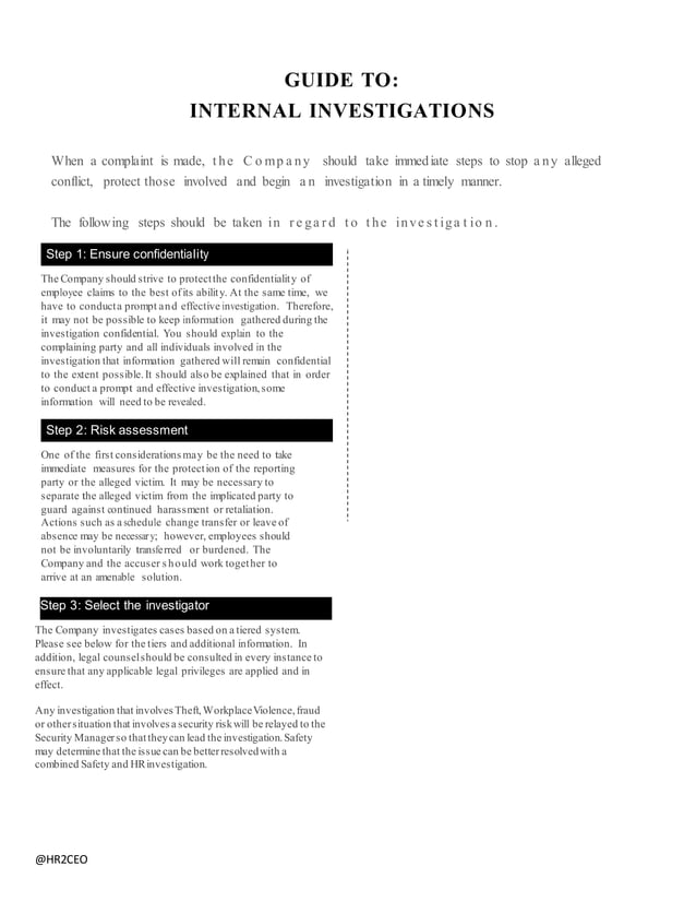 Workplace Investigation Guide | PDF